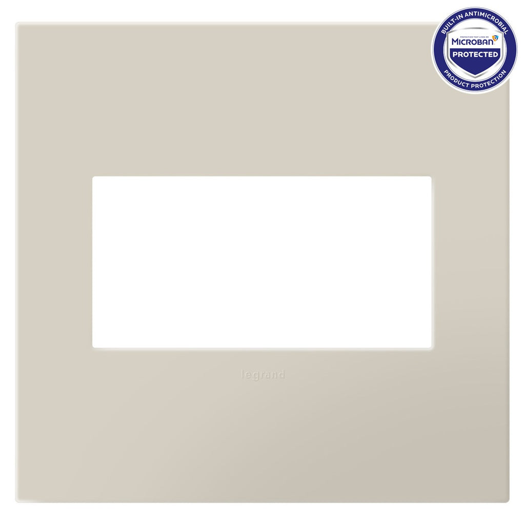 Adorne Two-Gang Screwless Wall Plate by Legrand Adorne