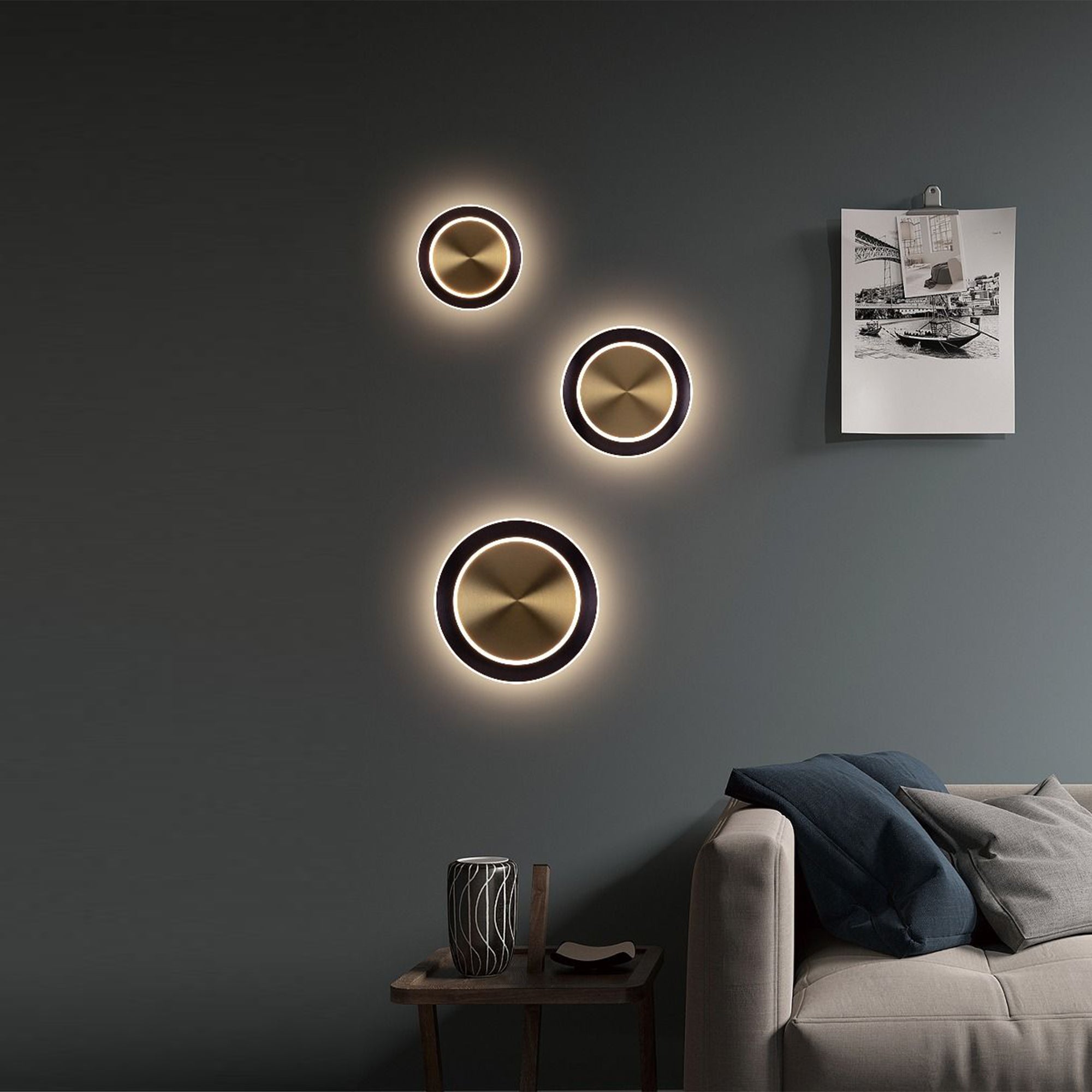 Saturn Round Wall Sconce By Page One