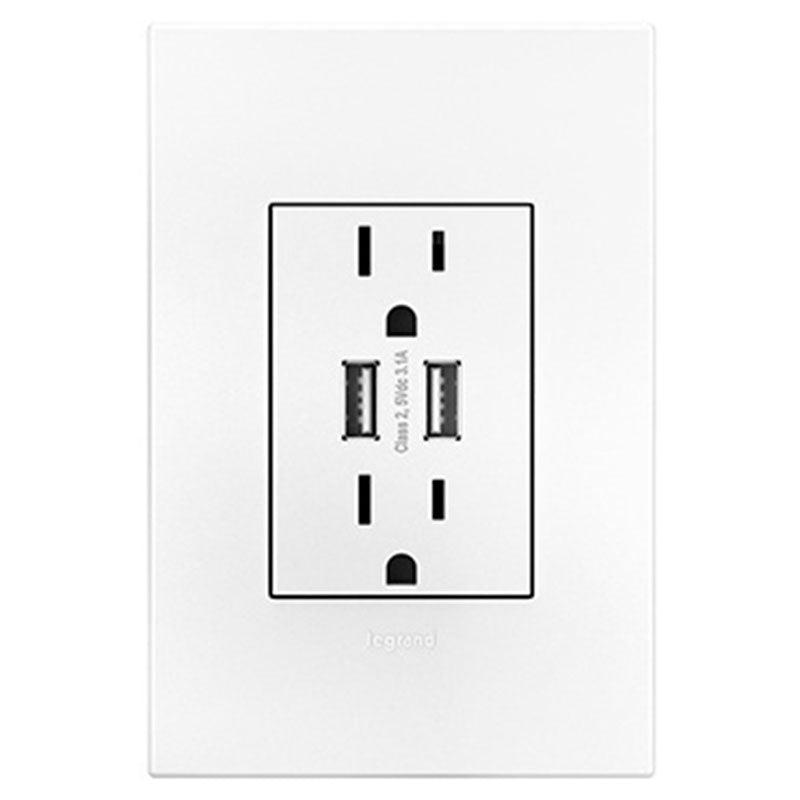 Adorne Dual-USB Outlet by Legrand Adorne