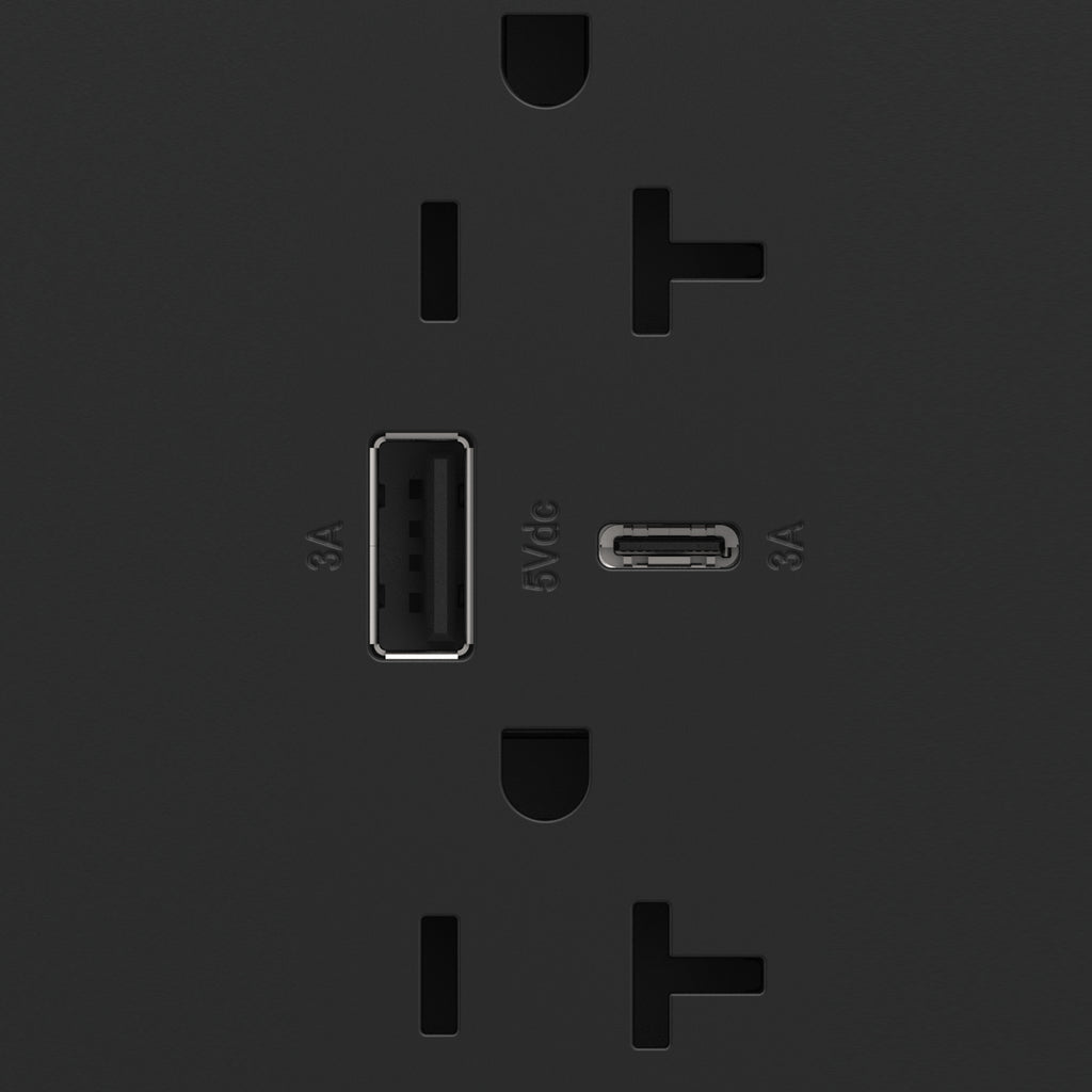Adorne 20A Tamper-Resistant Ultra-Fast USB Type-A/C Outlet Legrand Adorne